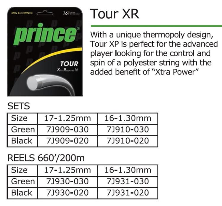 Prince Tour XP 17 Tennis String – SPORTS MATCH
